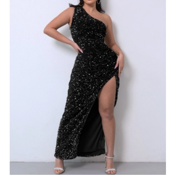 Dresses | Luxe One Shoulder Wrap Party Dress Bridesmaid Prom Wedding ...